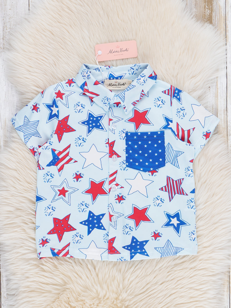 Star Spangled Button Up – Marie Nicole Clothing