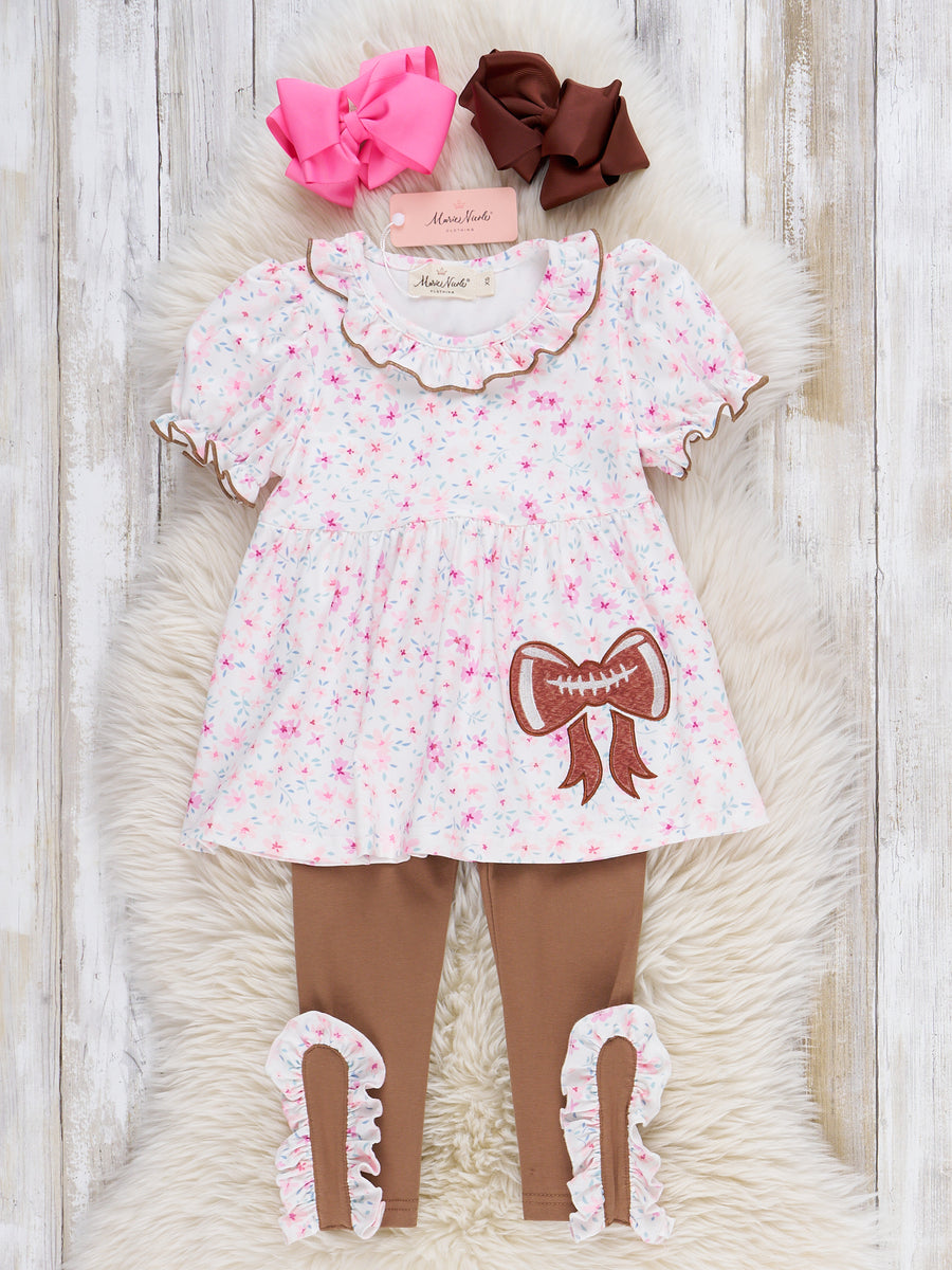 Huddle & Hairbows Embroidered Outfit - Marie Nicole Clothing