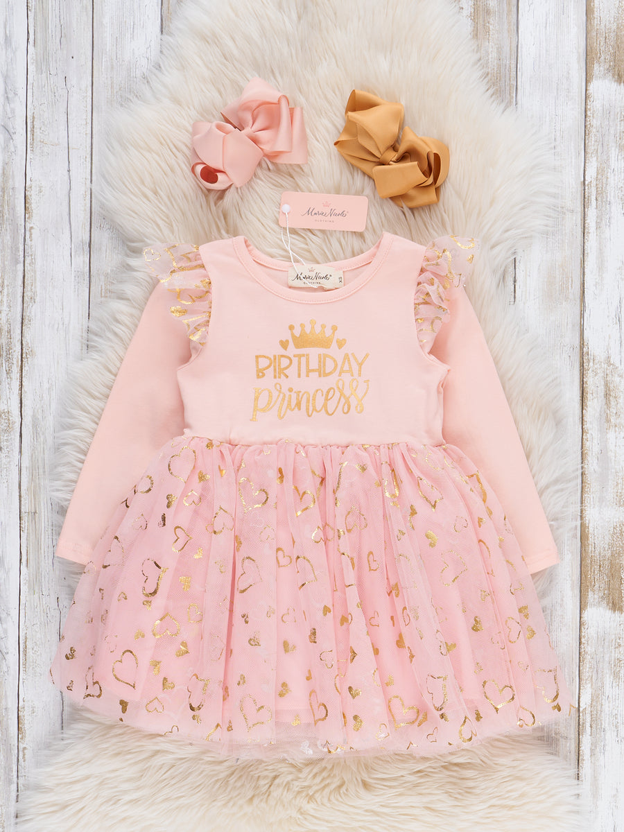 "Birthday Princess" Shimmer Starlet Dress - Marie Nicole Clothing