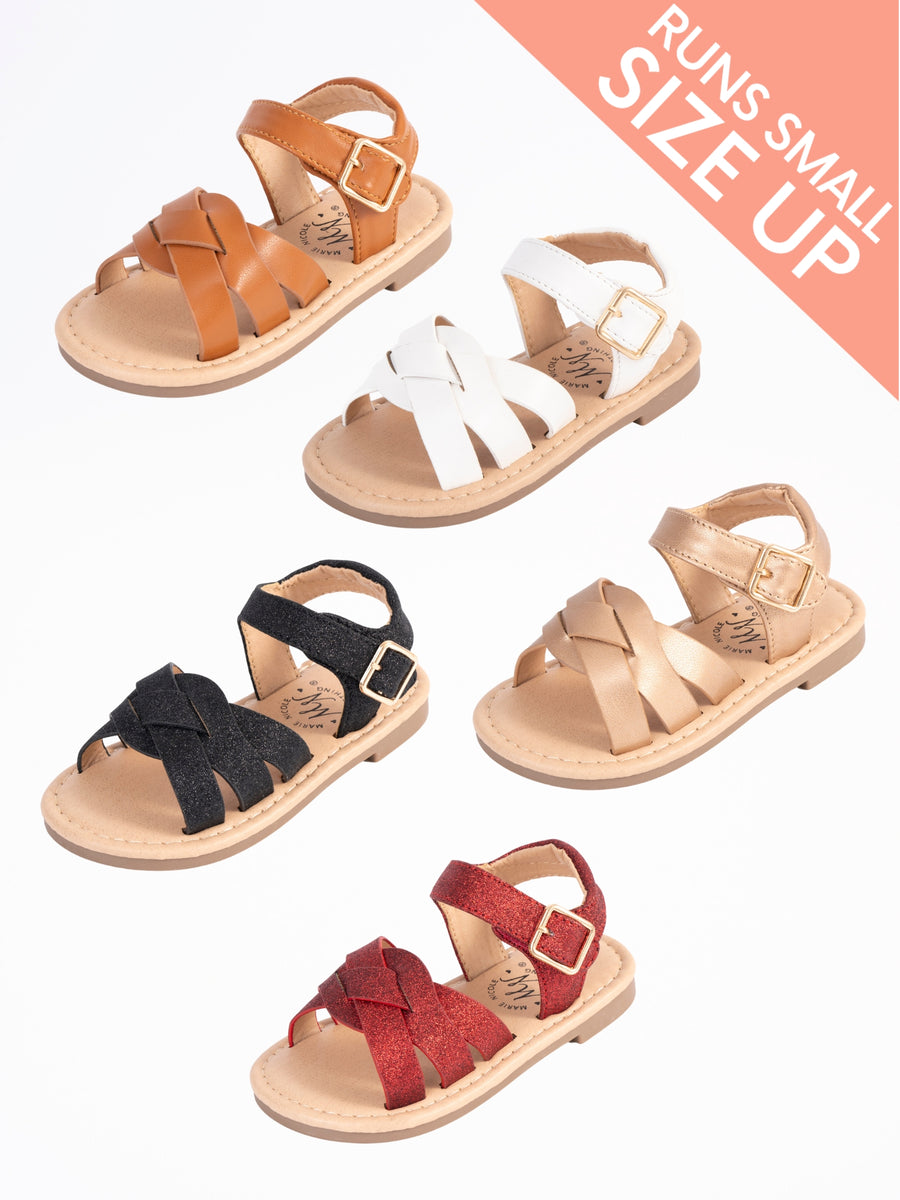 Braided Front Sandal - Runs Small, One Size Up – Marie Nicole Clothing