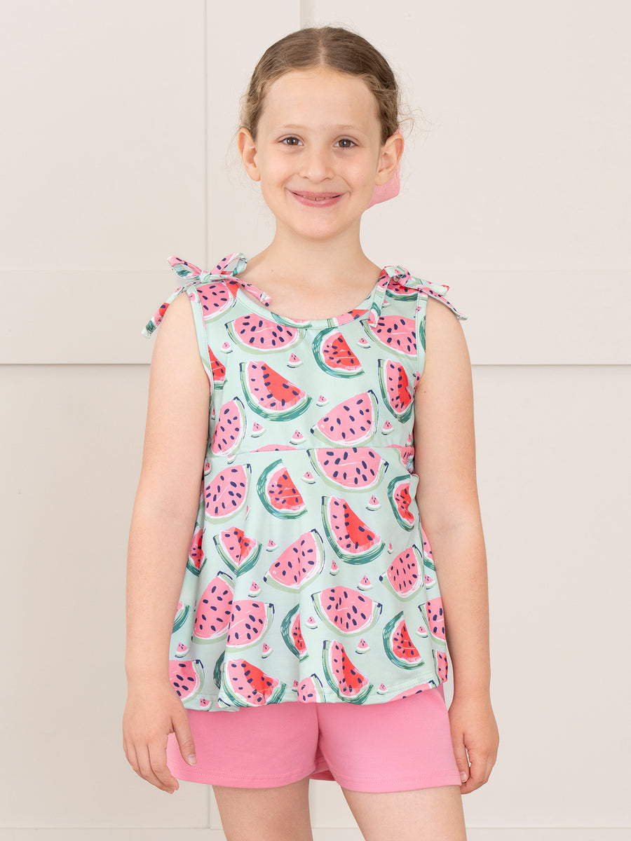 Watermelon Splash Tie Swing Outfit – Marie Nicole Clothing
