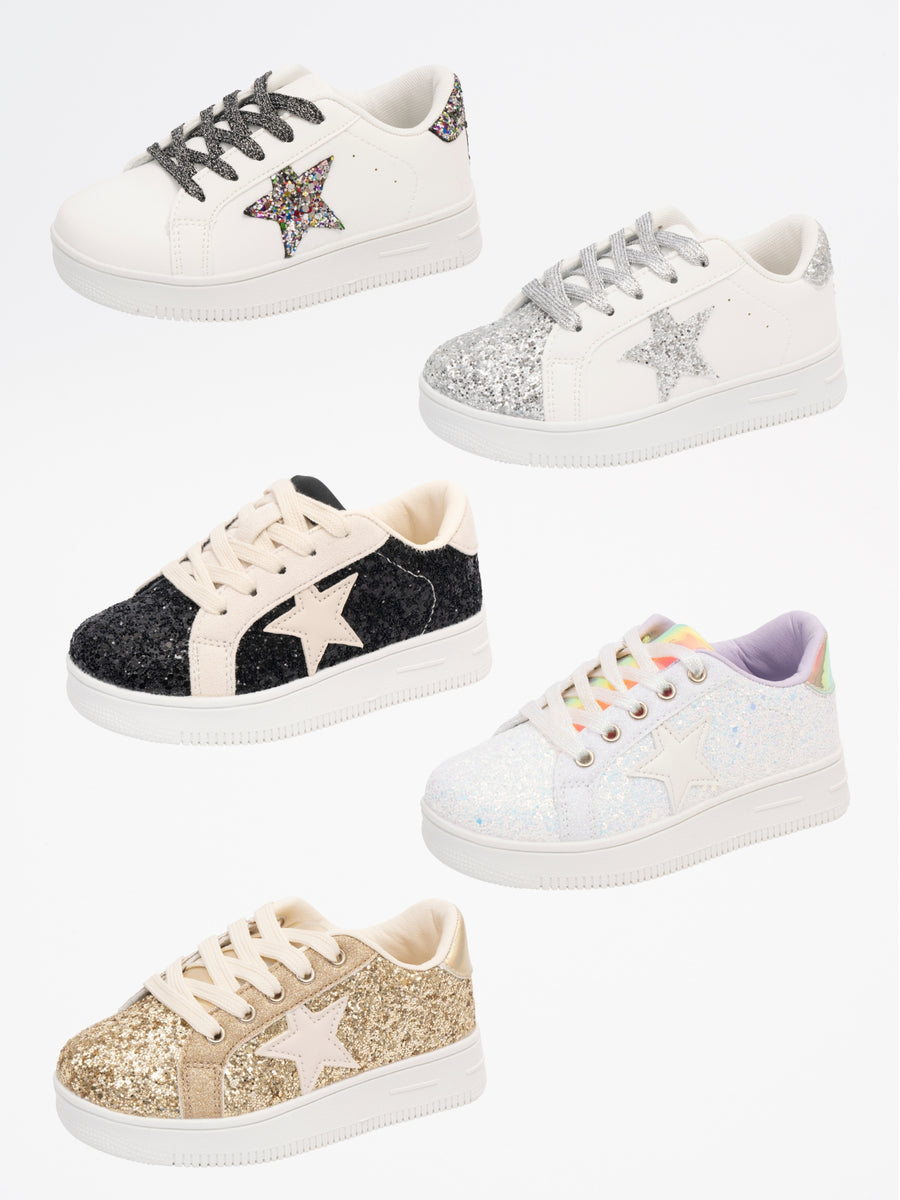 Girls' Sparkle Star Sneaker – Marie Nicole Clothing