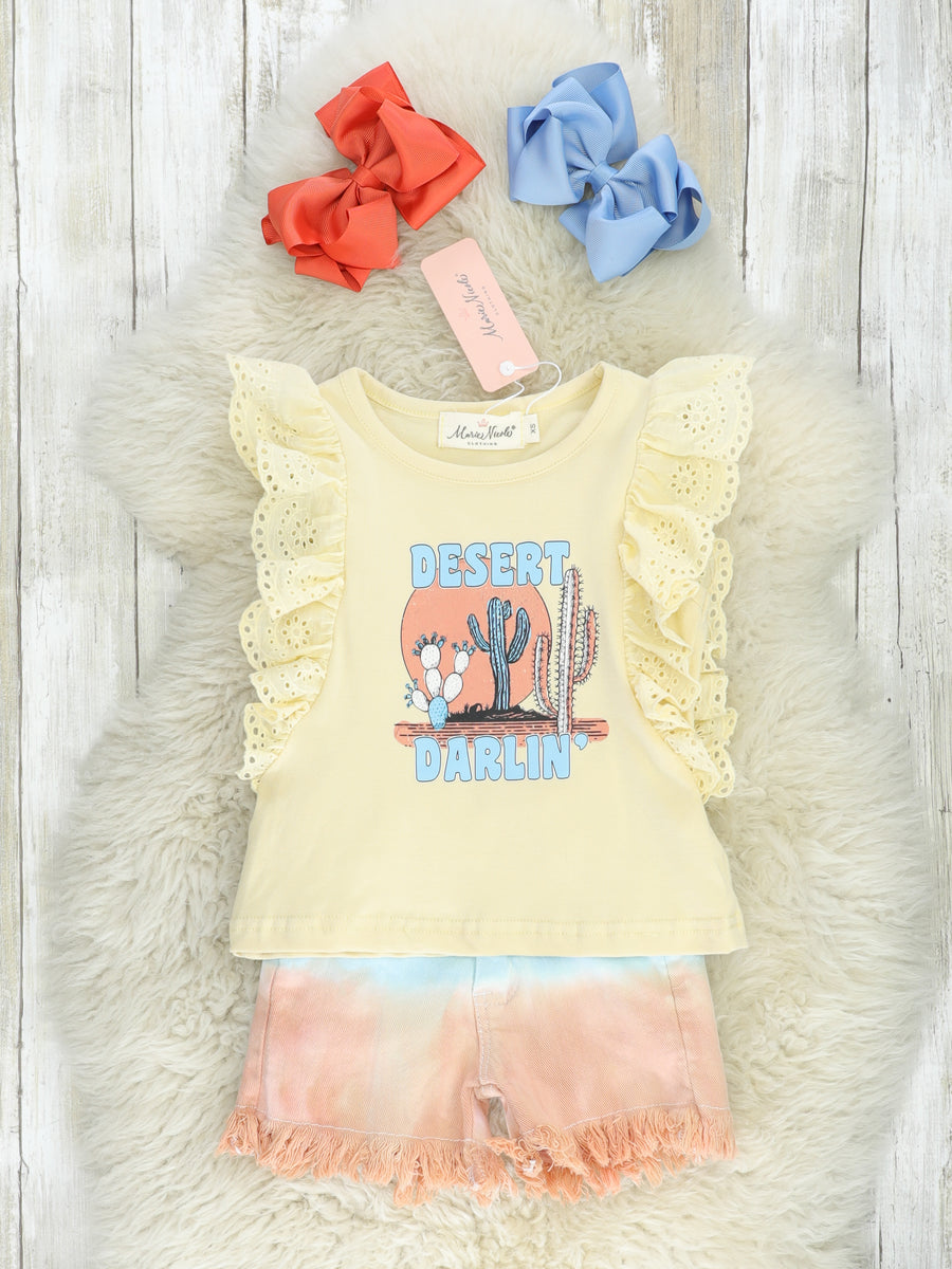 "Desert Darling" Top & Denim Shorts Outfit – Marie Nicole Clothing