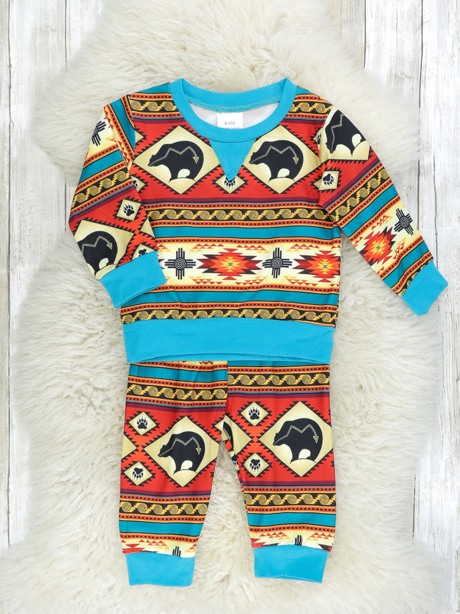 Red & Blue Western Bear Outfit – Marie Nicole Clothing