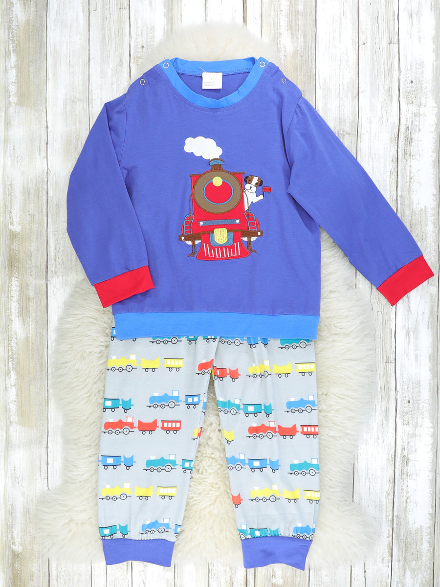 Train Pajamas – Marie Nicole Clothing